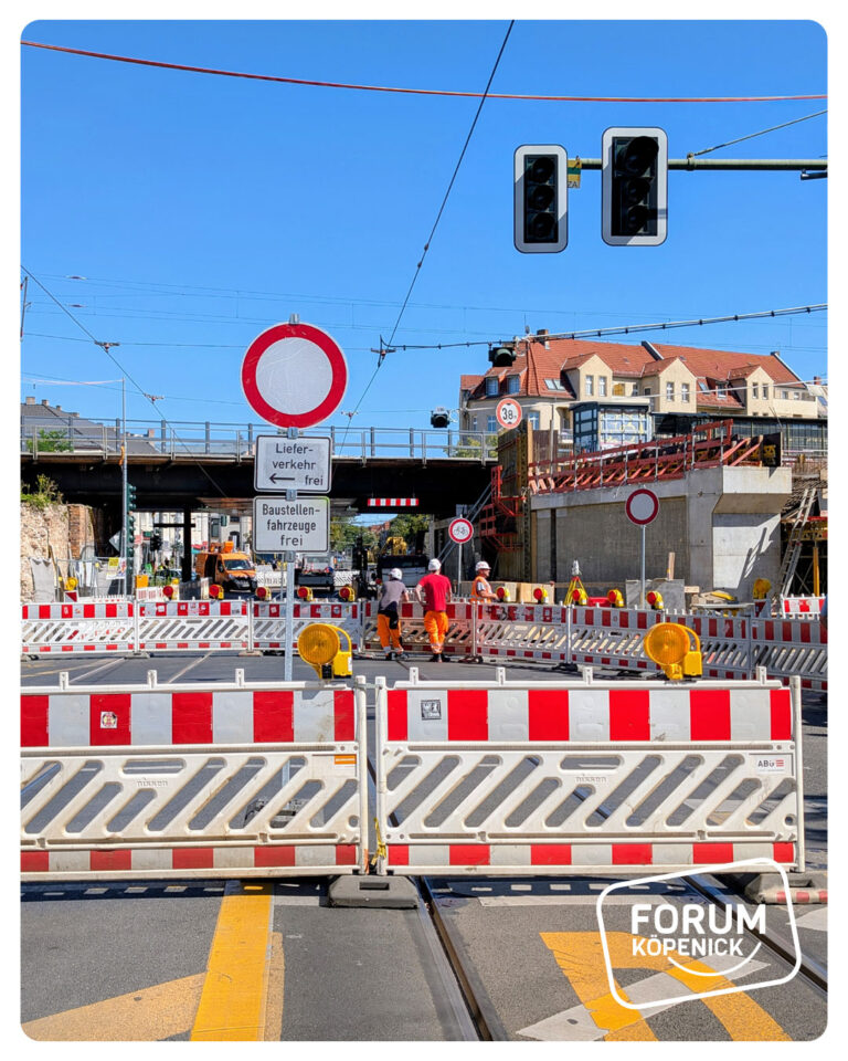 Sperrung Bahnhofstrasse Kopenick 2023